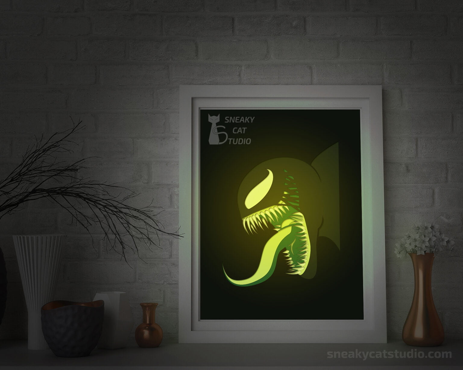 Venom - FREE shadow box template