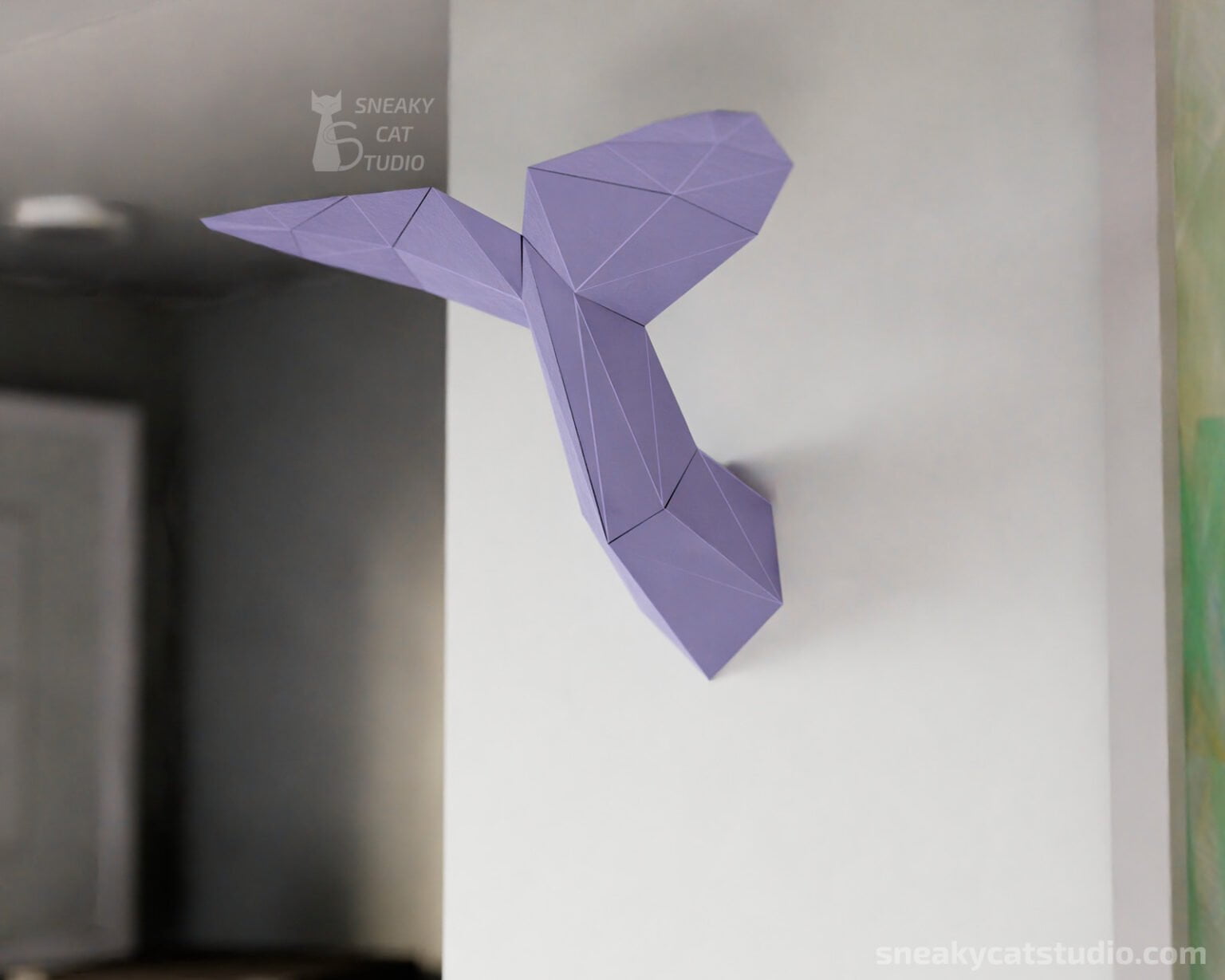 Paper Whale tail - free papercraft template