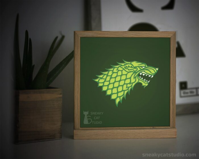 Wolf FREE Shadow Box Template